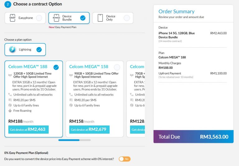 Celcom offers iPhone 14 from as low as RM43/month with 50% buyback ...