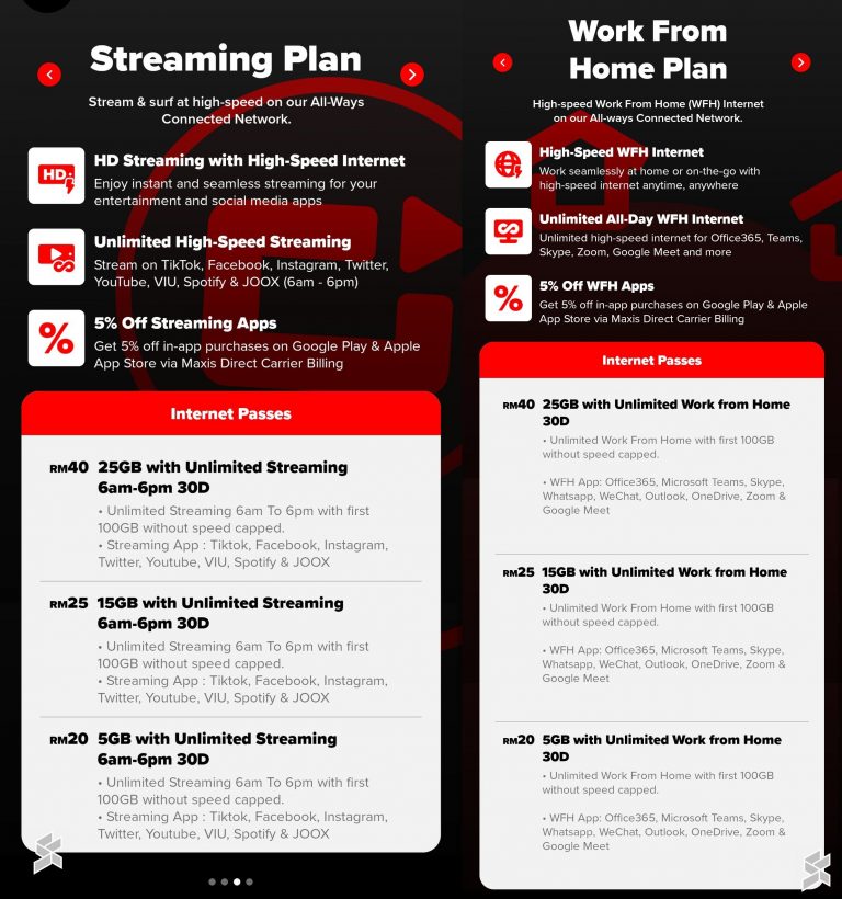 Hotlink has two new "unlimited" prepaid plans with 100GB FUP for WFH and streaming - SoyaCincau