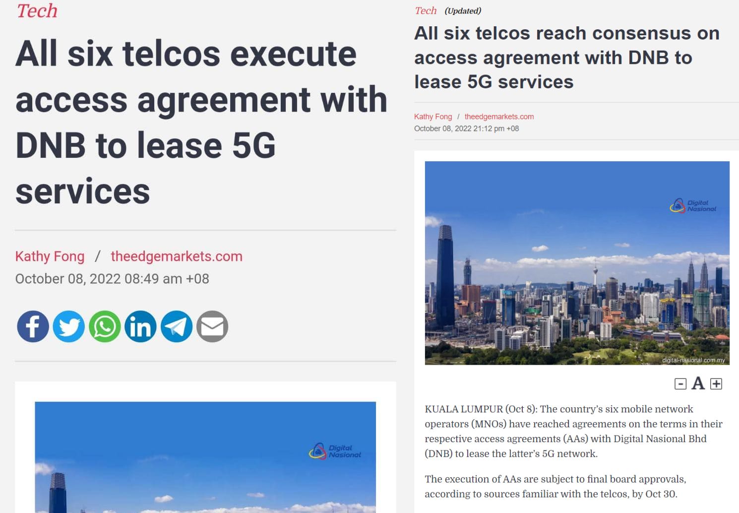 Tengku Zafrul claims all telcos signed 5G access agreements with DNB, but is it true? - SoyaCincau