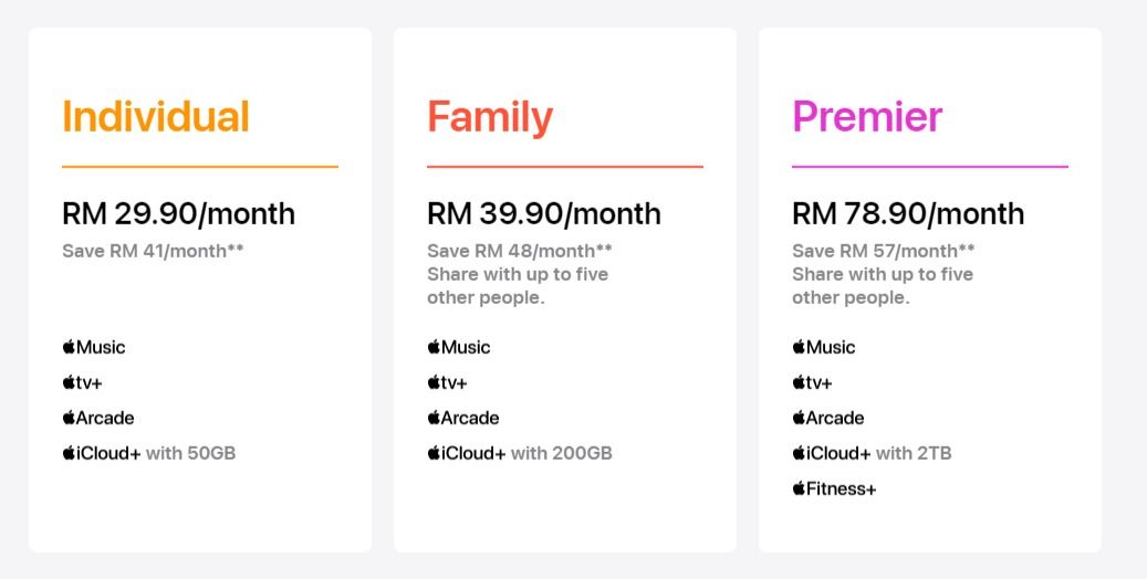 Apple One, Apple Music and Apple TV+ get price hike in Malaysia ...