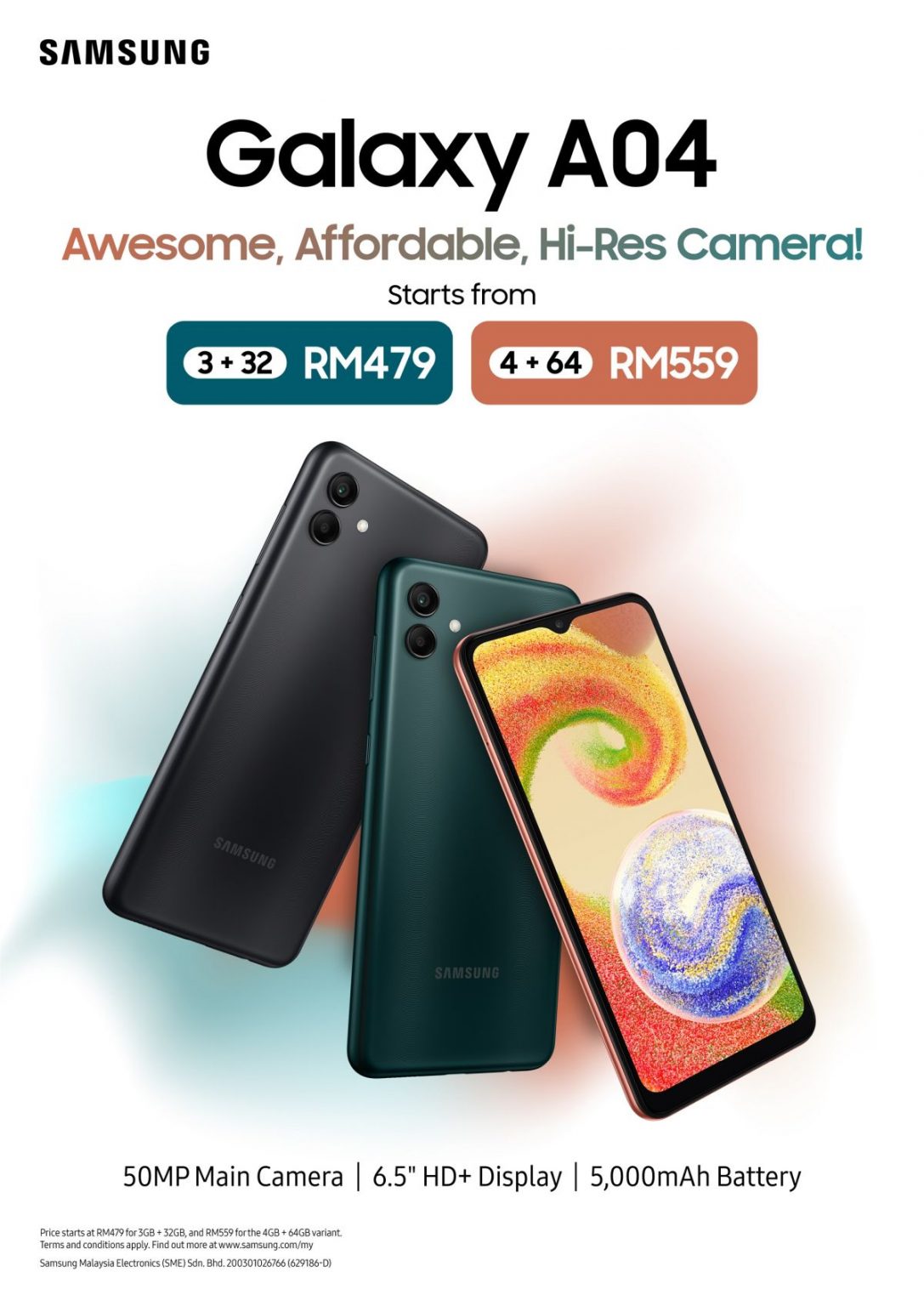 Galaxy A04 Malaysia: Samsung's new budget phone with 50MP camera priced under RM500 - SoyaCincau