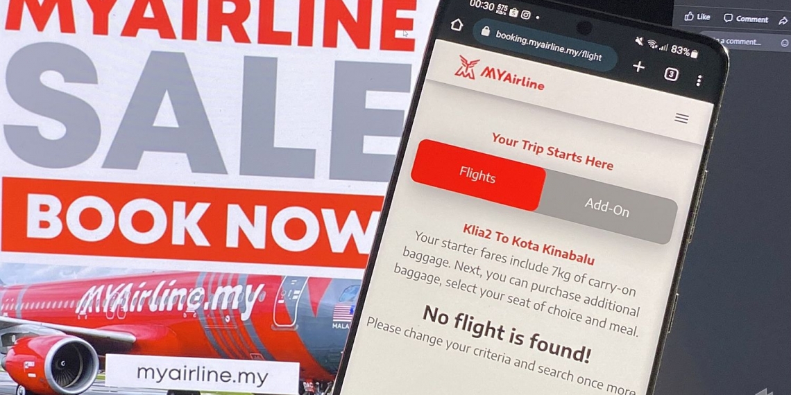 No flights were found during MYAirline's first day ticket sale - SoyaCincau