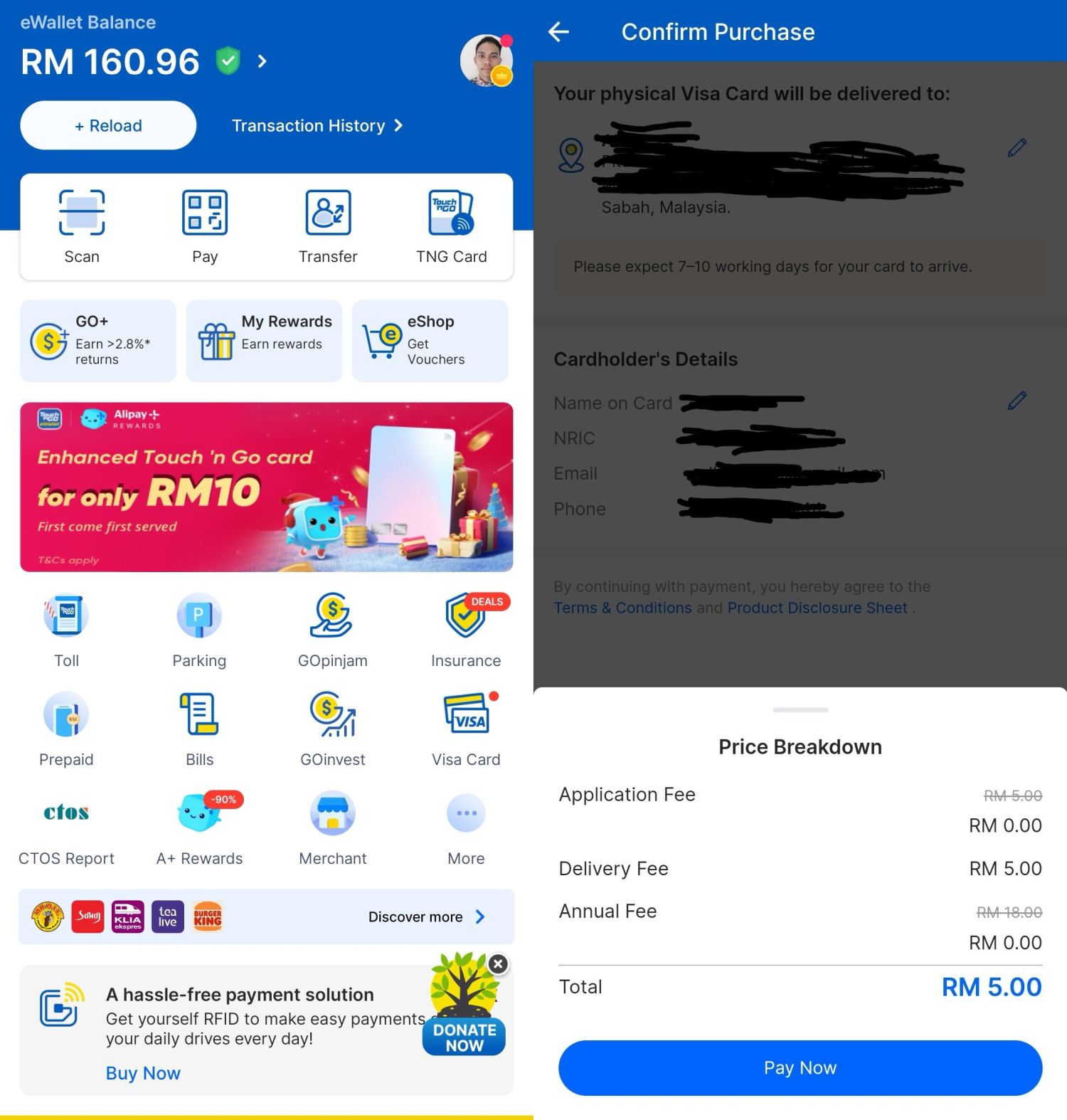 Touch 'n Go's eWallet-linked Visa card is Malaysia's first numberless ...