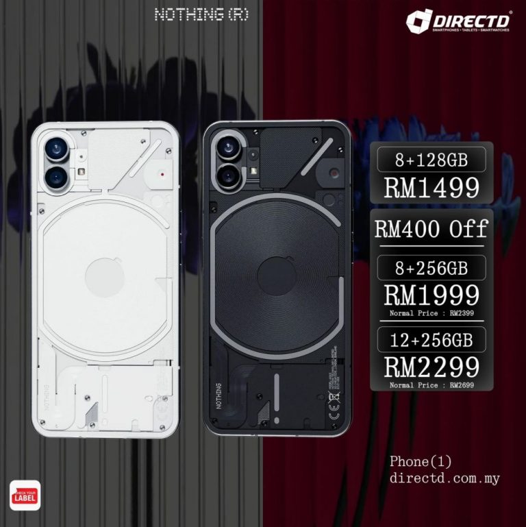 Nothing Phone (1) 128GB now available in Malaysia for RM1,499, 256GB ...