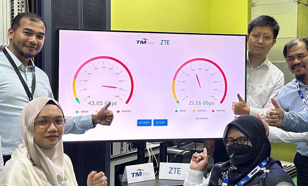 TM teams up with ZTE to enable Malaysia's first 50Gbps fibre broadband ...