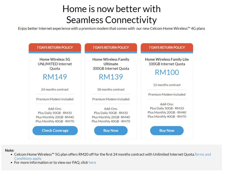 Celcom now offers "unlimited" 5G wireless broadband for RM149/month ...