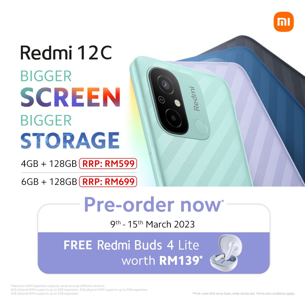 Redmi 12C Malaysia: 6.71" display, 50MP camera, 5,000mAh battery and ...