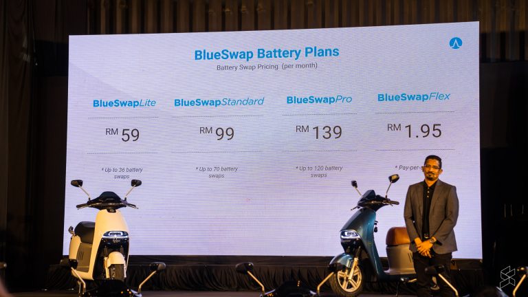 Blueshark R1 Malaysia: electric scooter with swappable batteries, 110km ...