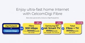 CelcomDigi offers postpaid users 300Mbps fibre and 50" 4K TV for RM164 ...