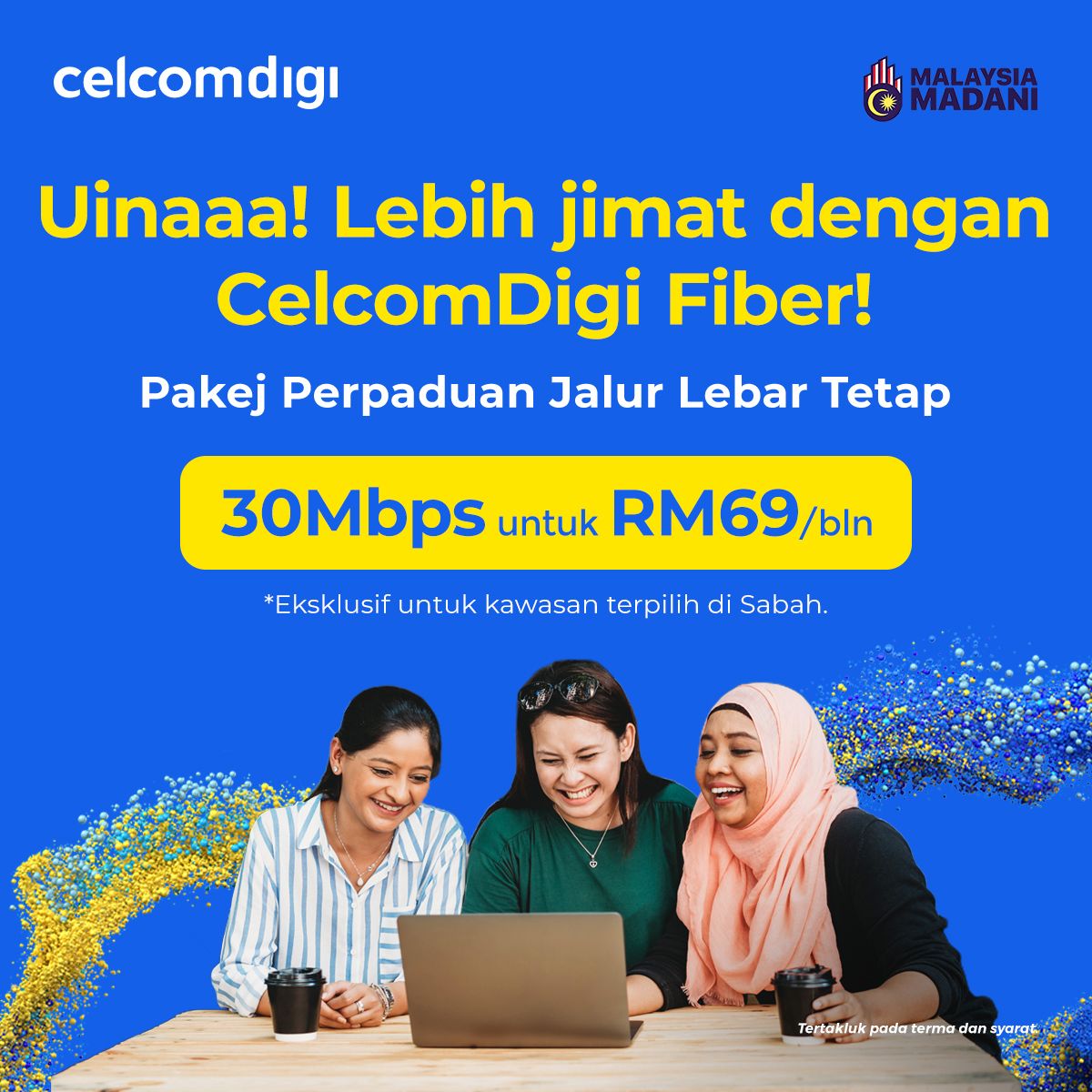 Pakej Perpaduan: CelcomDigi offers 30Mbps fibre broadband for RM69 ...