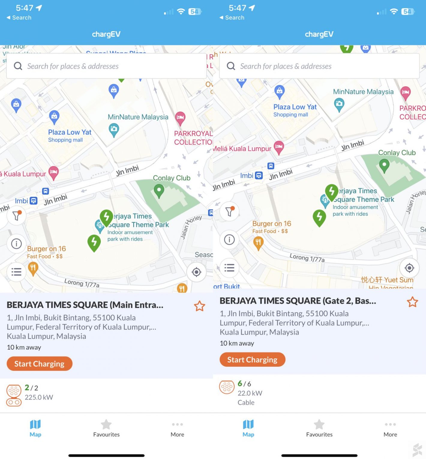 ChargEV's 225kW DC and 22kW AC chargers at Berjaya Times Square are now ...