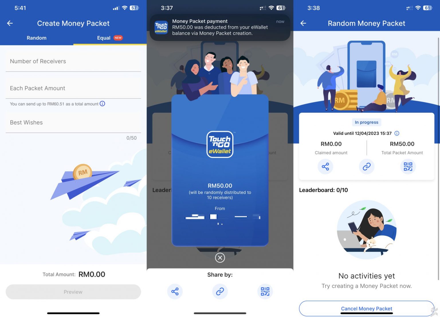 TNG eWallet's Money Packet feature now lets you send Duit Raya in equal ...