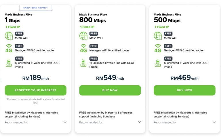 Maxis offers 1Gbps Business Fibre for only RM189/month - SoyaCincau