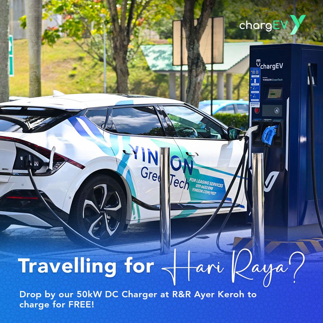 ChargEV offers free EV charging, 50kW DC Charger at R&R Ayer Keroh Southbound still free to use ...