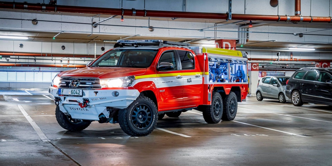 Check out this 6x6 Toyota Hilux turned into an EV fire-fighting machine ...