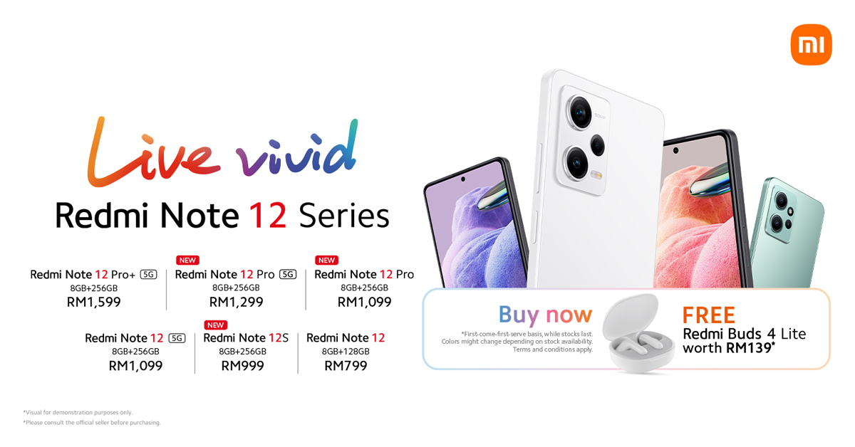 Redmi Note 12 series gets three new members in Malaysia, priced from ...