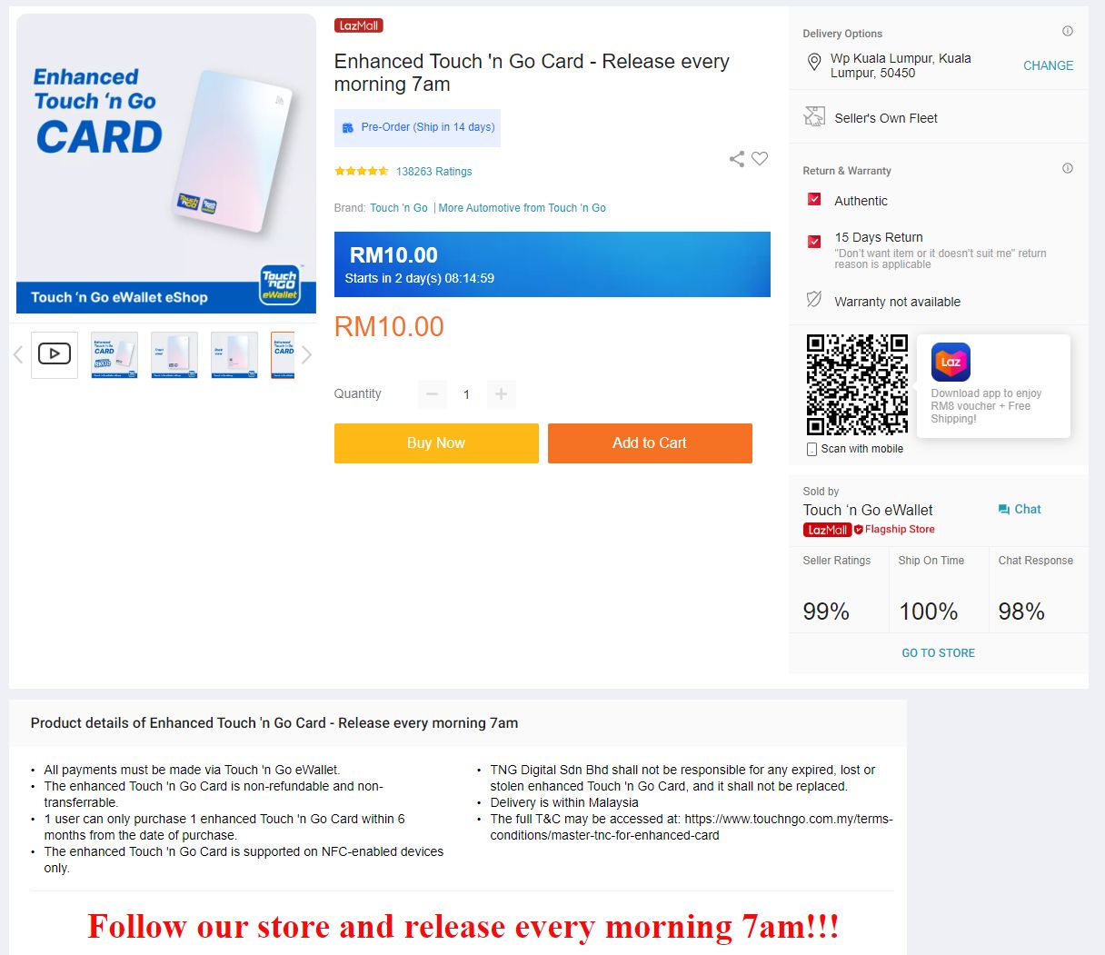 Enhanced Touch 'n Go card with NFC feature now restocked daily, here's ...
