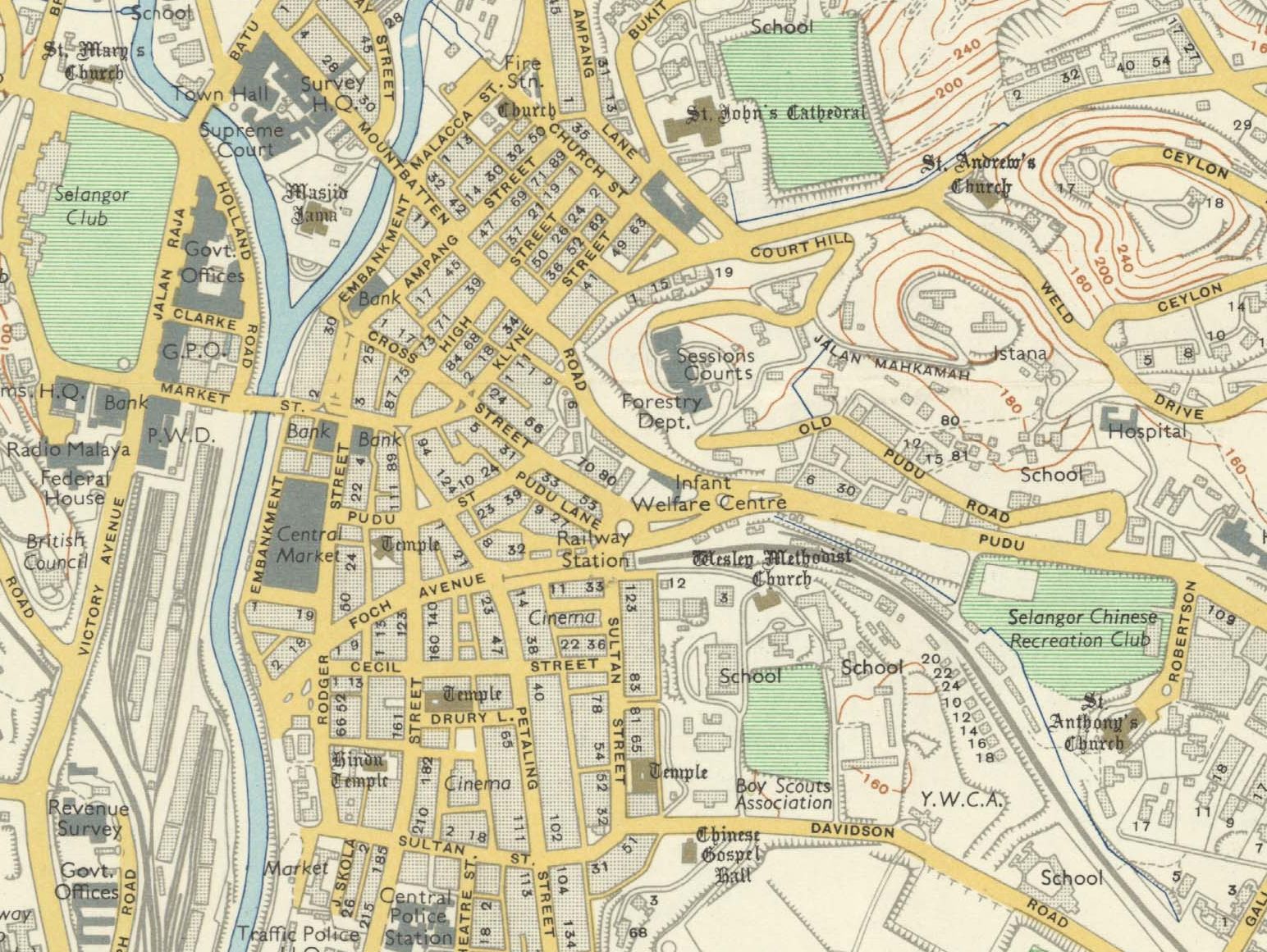 Check out this high-resolution 1957 map of Kuala Lumpur - SoyaCincau