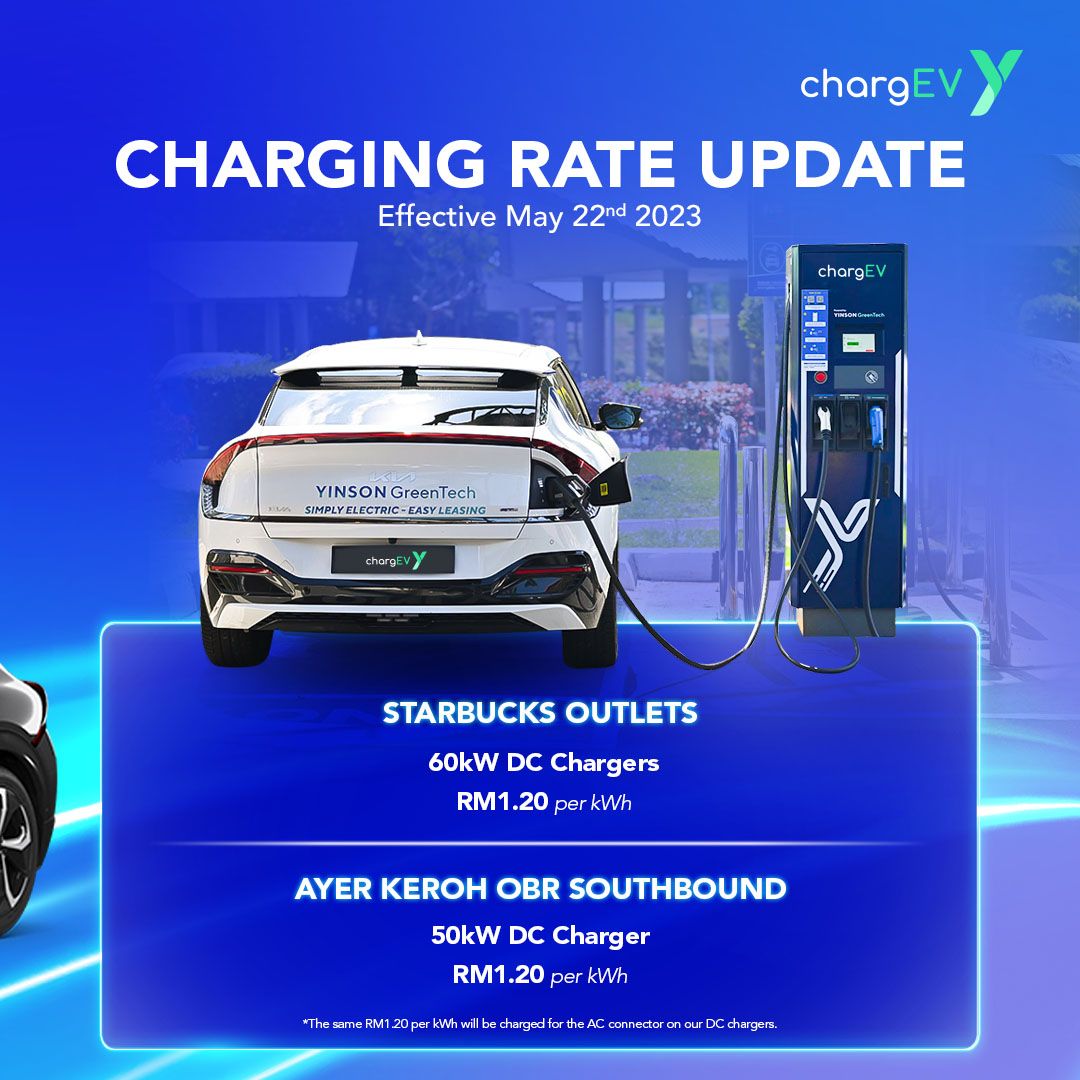 ChargEV migrates Starbucks DC chargers to kWh-based pricing - SoyaCincau
