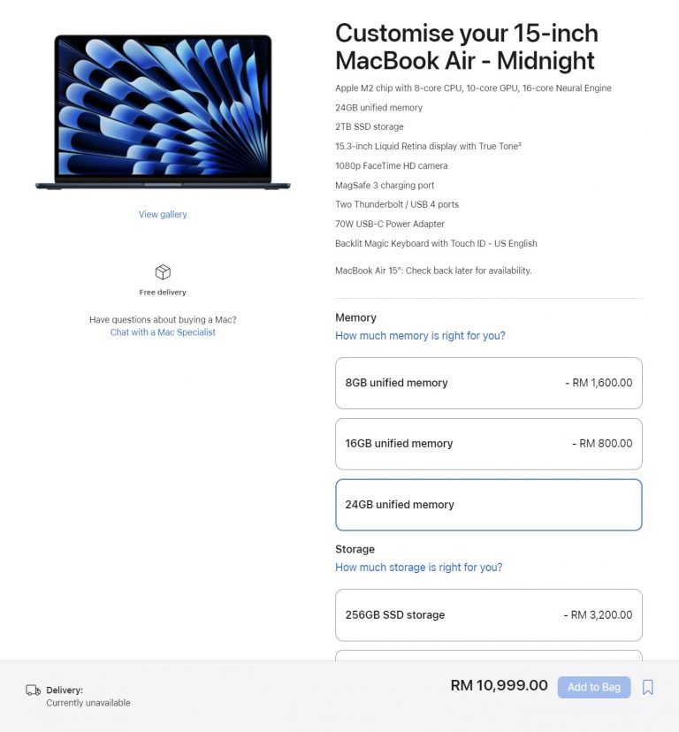 MacBook Air 15 Malaysia: Here's the official pricing - SoyaCincau