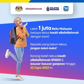 eBeliaRahmah: Over 50% of total credit redeemed via Touch 'n Go eWallet - SoyaCincau