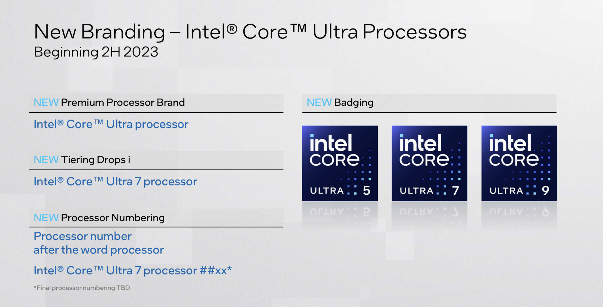Intel drops the 'i' in their processor branding, adds new Core Ultra ...