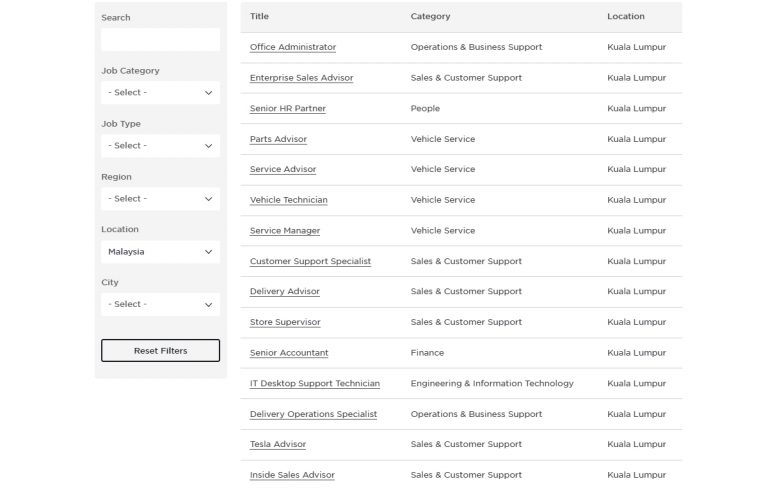 Tesla Malaysia is having its walk-in recruitment day on 17 June in ...