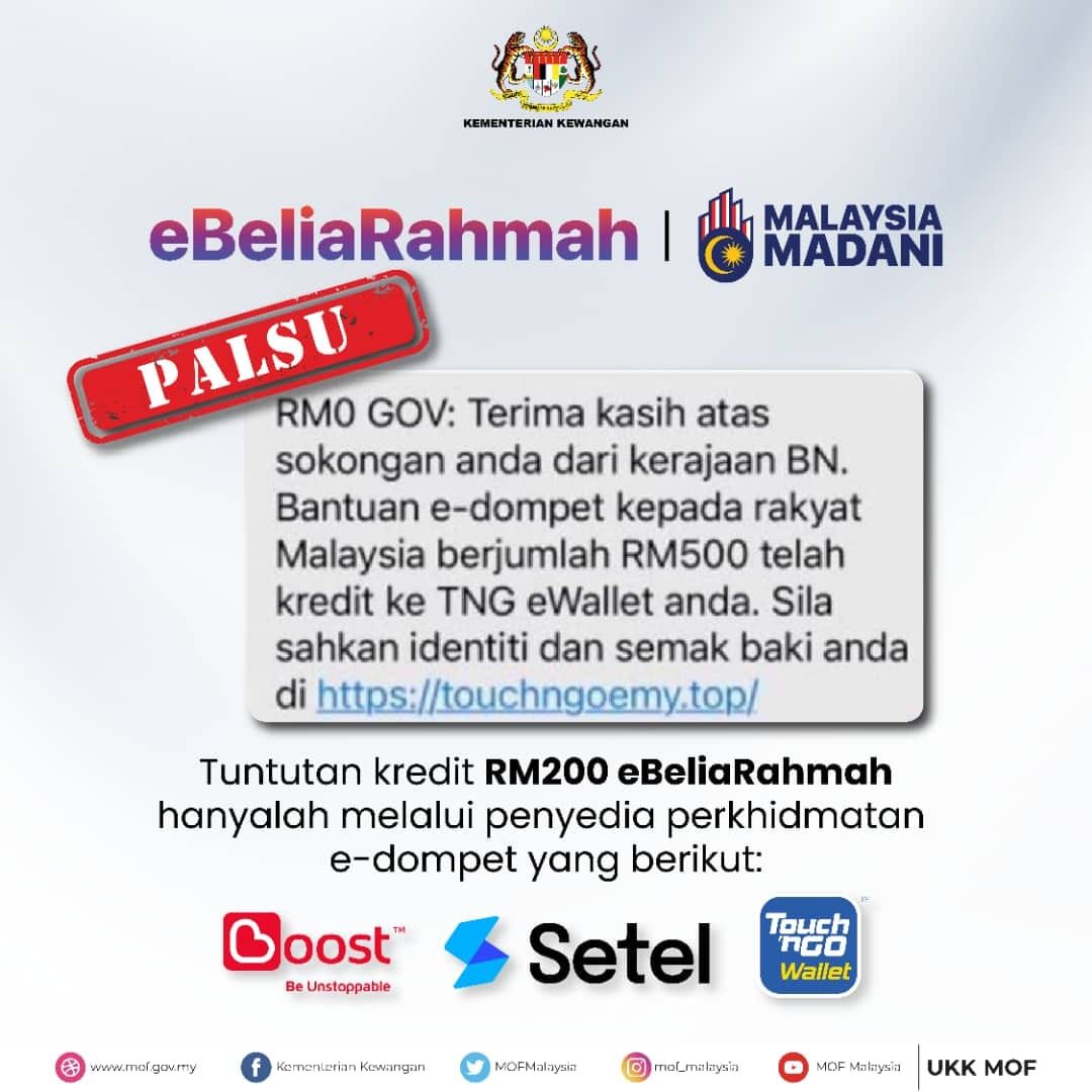 PDRM: 14 youths scammed for trying to cash out their RM200 eBeliaRahmah ...