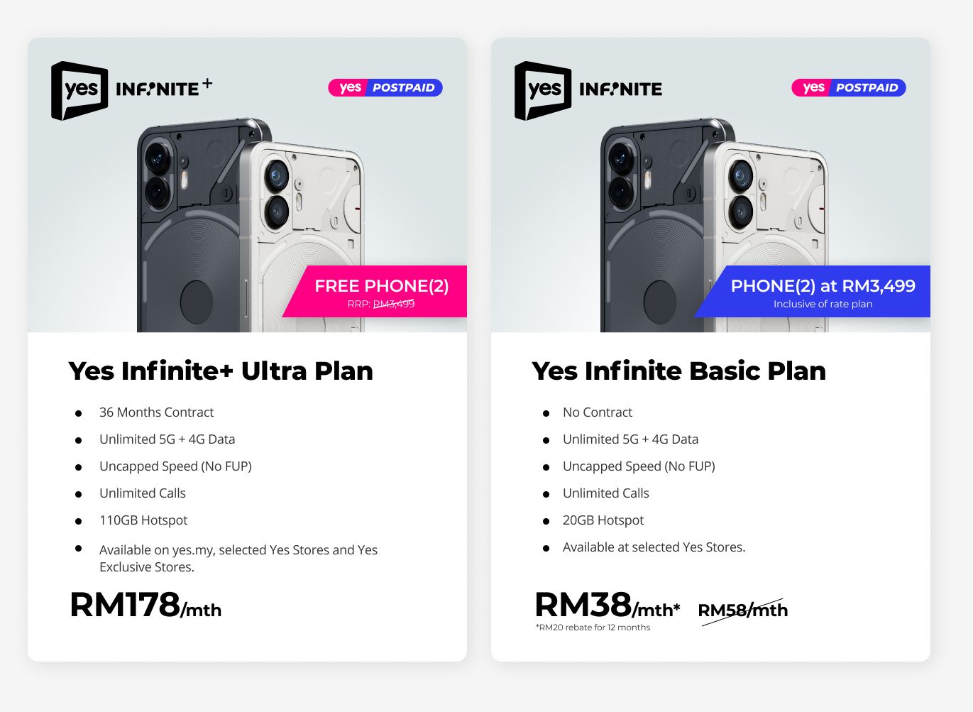 Nothing Phone (2) Malaysia: Yes offers free Ear (Stick), 45W adapter and case for first 100 ...