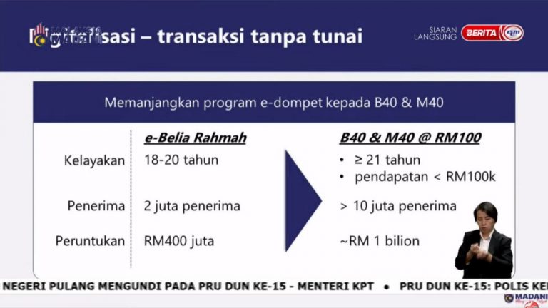 Anwar: Over 10 million Malaysians to get RM100 in eWallet credit ...