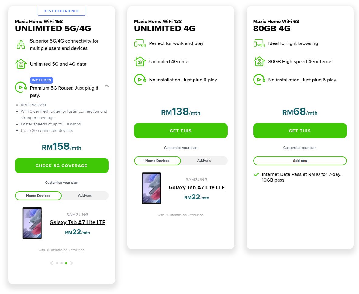 Maxis 5G: Maxis Home WiFi 158 offers unlimited 5G broadband up to ...