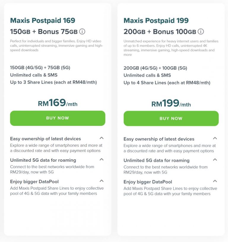 Maxis 5G: New 5G Postpaid plans start from RM79/month with 120GB of 5G data - SoyaCincau