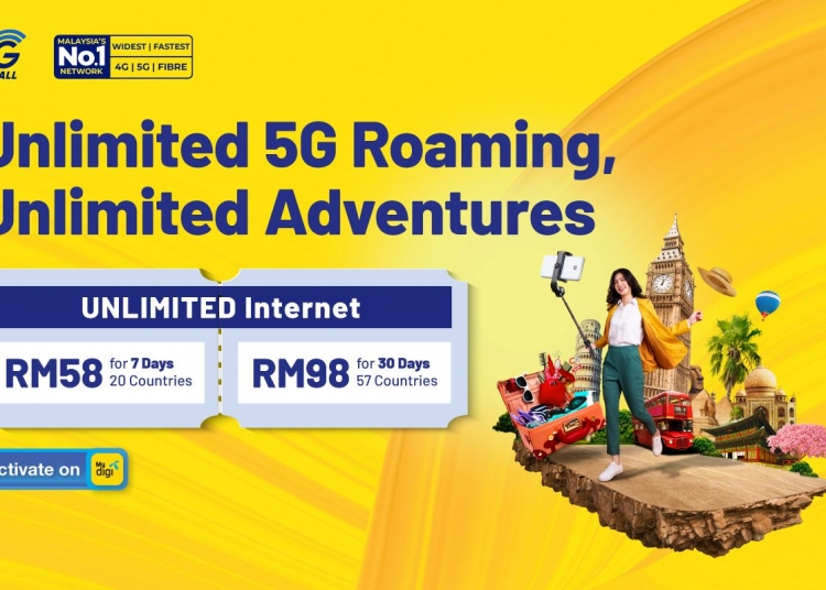 Digi offers 30 days unlimited 5G roaming for RM98, new Roam Like Home ...