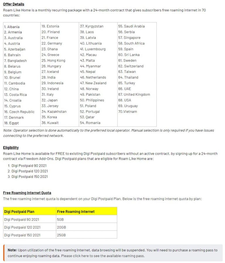 Digi offers 30 days unlimited 5G roaming for RM98, new Roam Like Home ...