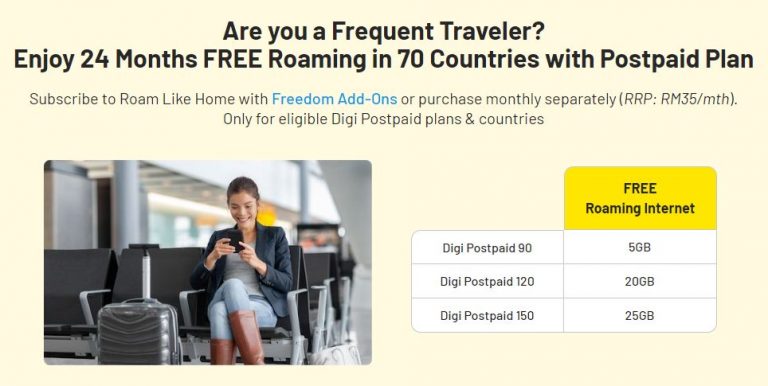 Digi offers 30 days unlimited 5G roaming for RM98, new Roam Like Home ...