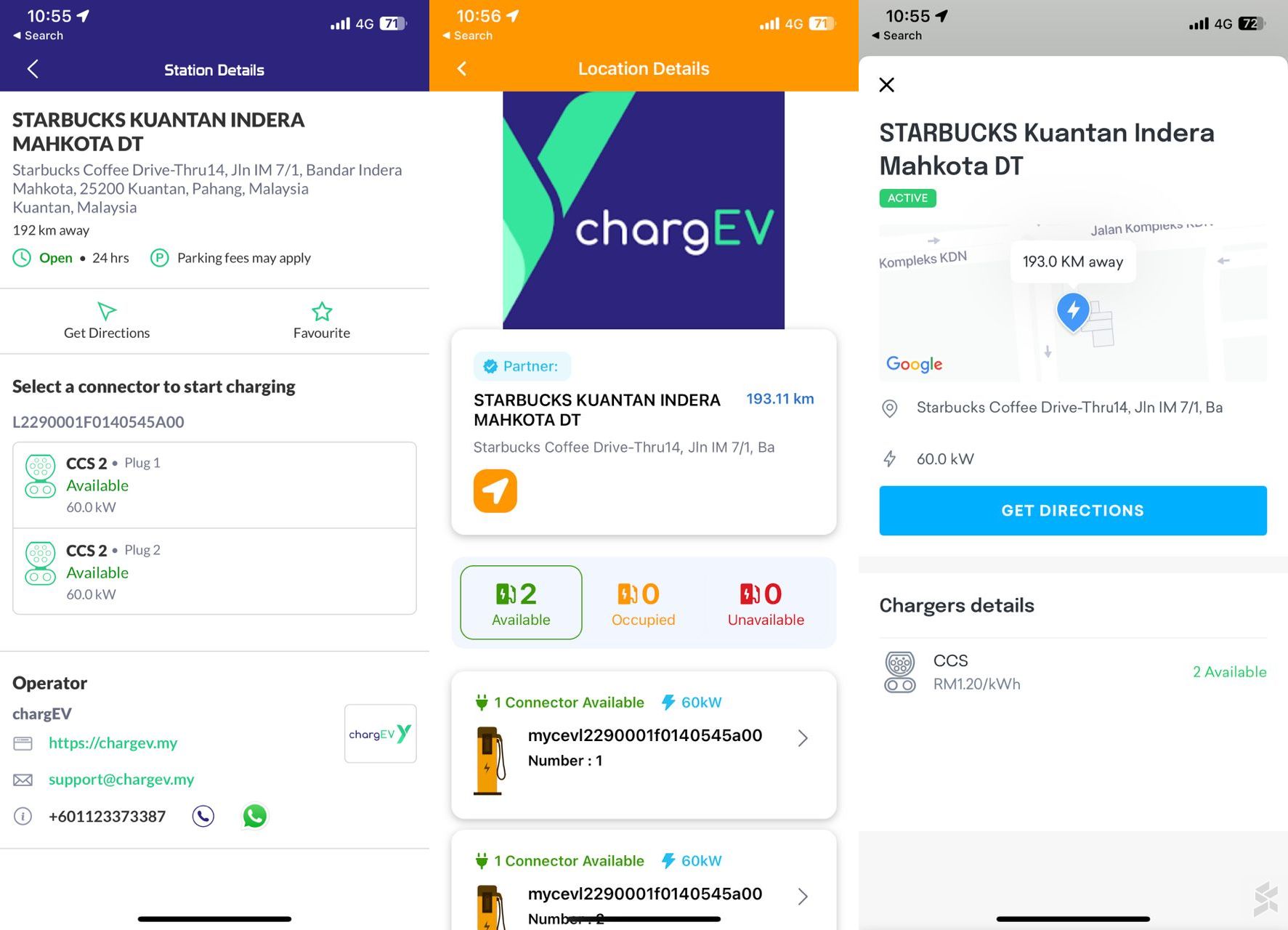 ChargEV deploys 60kW DC Charger at Starbucks Kuantan Indera Mahkota ...