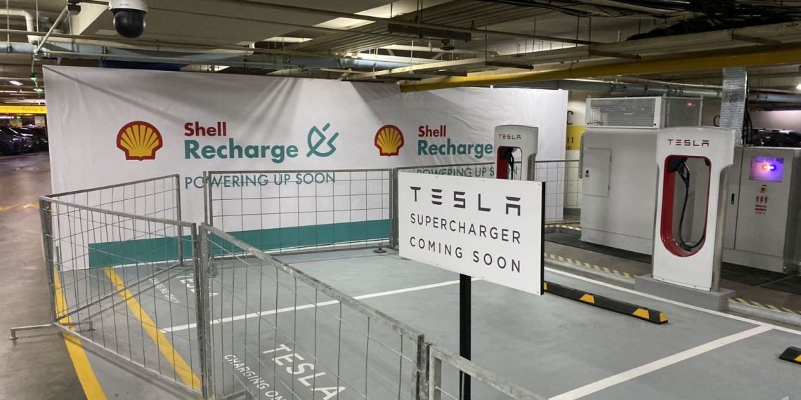 Shell Recharge EV chargers are being installed next to Tesla ...