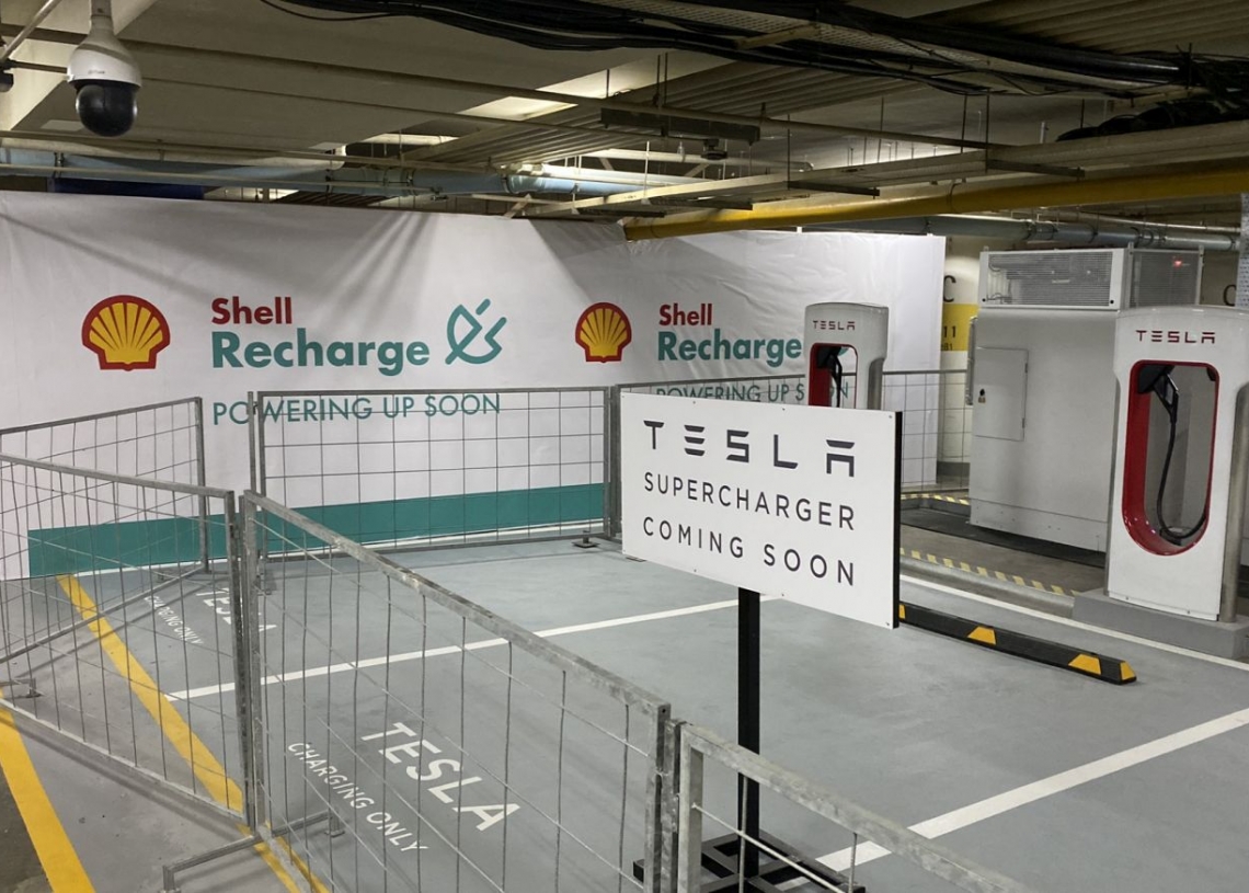 Shell Recharge EV chargers are being installed next to Tesla ...