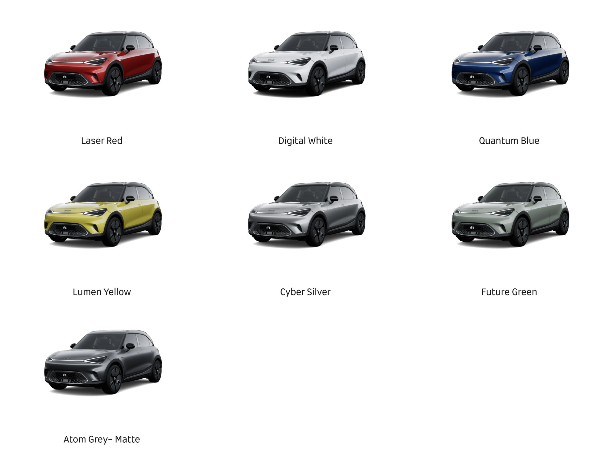 Smart #1 Malaysia: Here are the colour options for Brabus and Premium ...