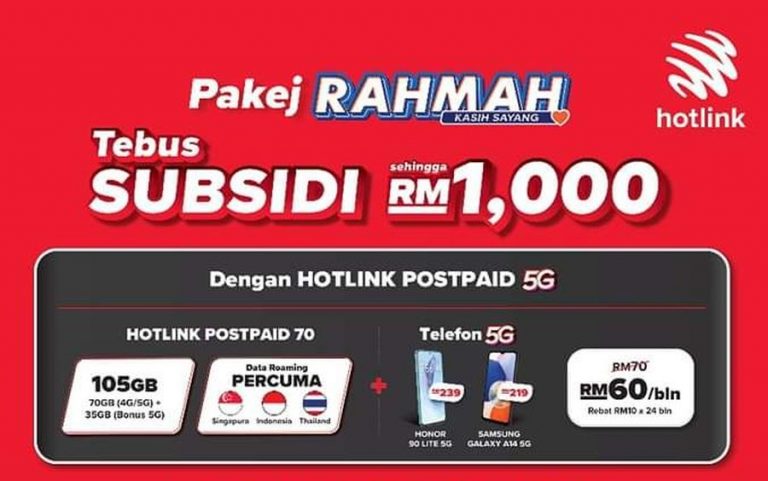Pakej 5G Rahmah: Hotlink offers 105GB 5G data with free roaming for RM60/month, 5G phones from ...