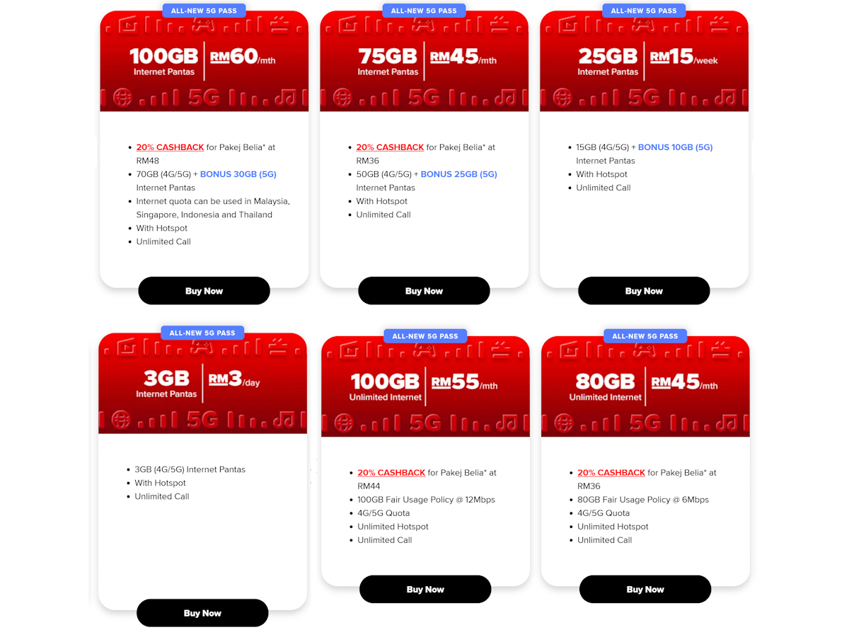 Hotlink 5G: New 5G Prepaid plans start from RM3/day with 3GB, up to RM60/month with 100GB 5G ...