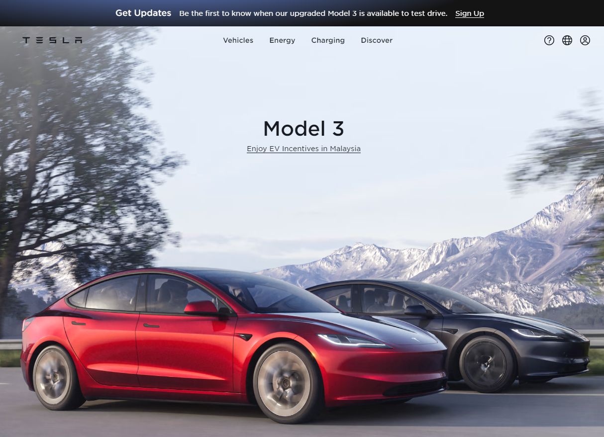 Want to test drive the Tesla Model 3 in Malaysia? You can register your ...