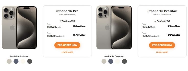 U Mobile offers iPhone 15 from RM156/month, free AirPods or AirTag for ...