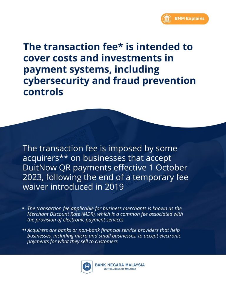 BNM: DuitNow QR transaction fee waived for micro and small businesses - SoyaCincau