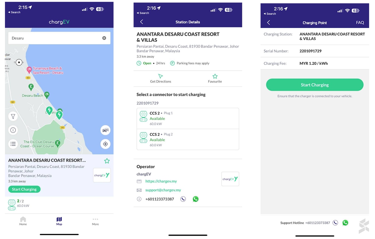 ChargEV deploys another DC charger in Desaru, up to 60kW for RM1.20 per ...