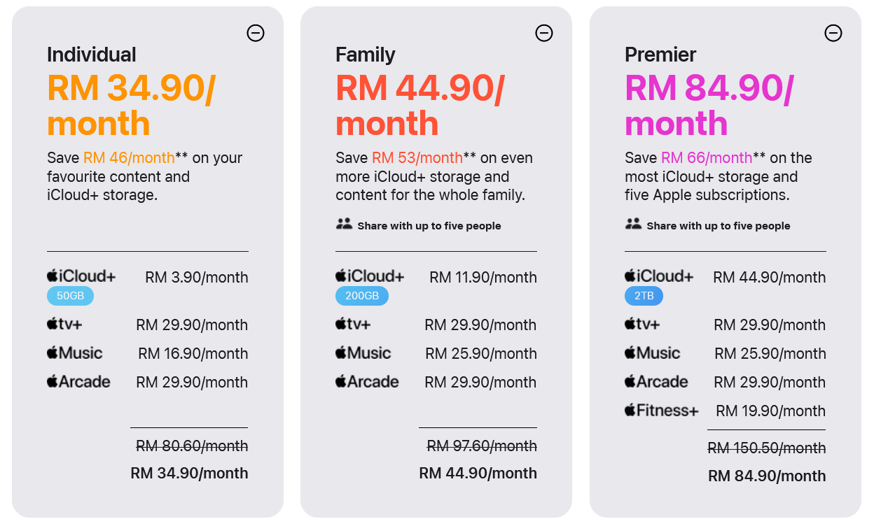 Apple One subscription prices get a small bump in Malaysia - SoyaCincau