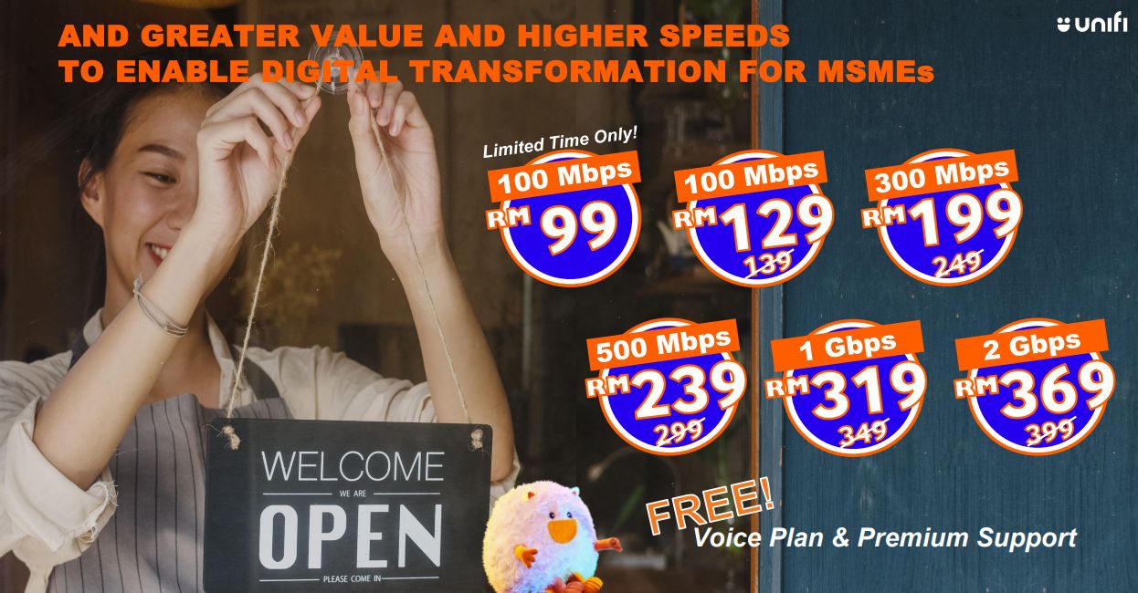 Unifi Business Fibre: Here's the new reduced pricing for SMEs, 100Mbps ...