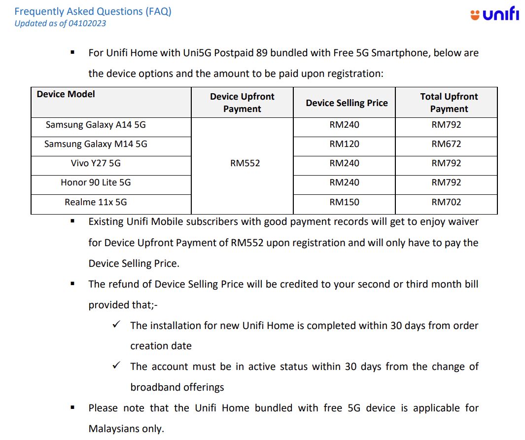 Unifi offers fibre broadband, unlimited 5G postpaid and free 5G phone ...