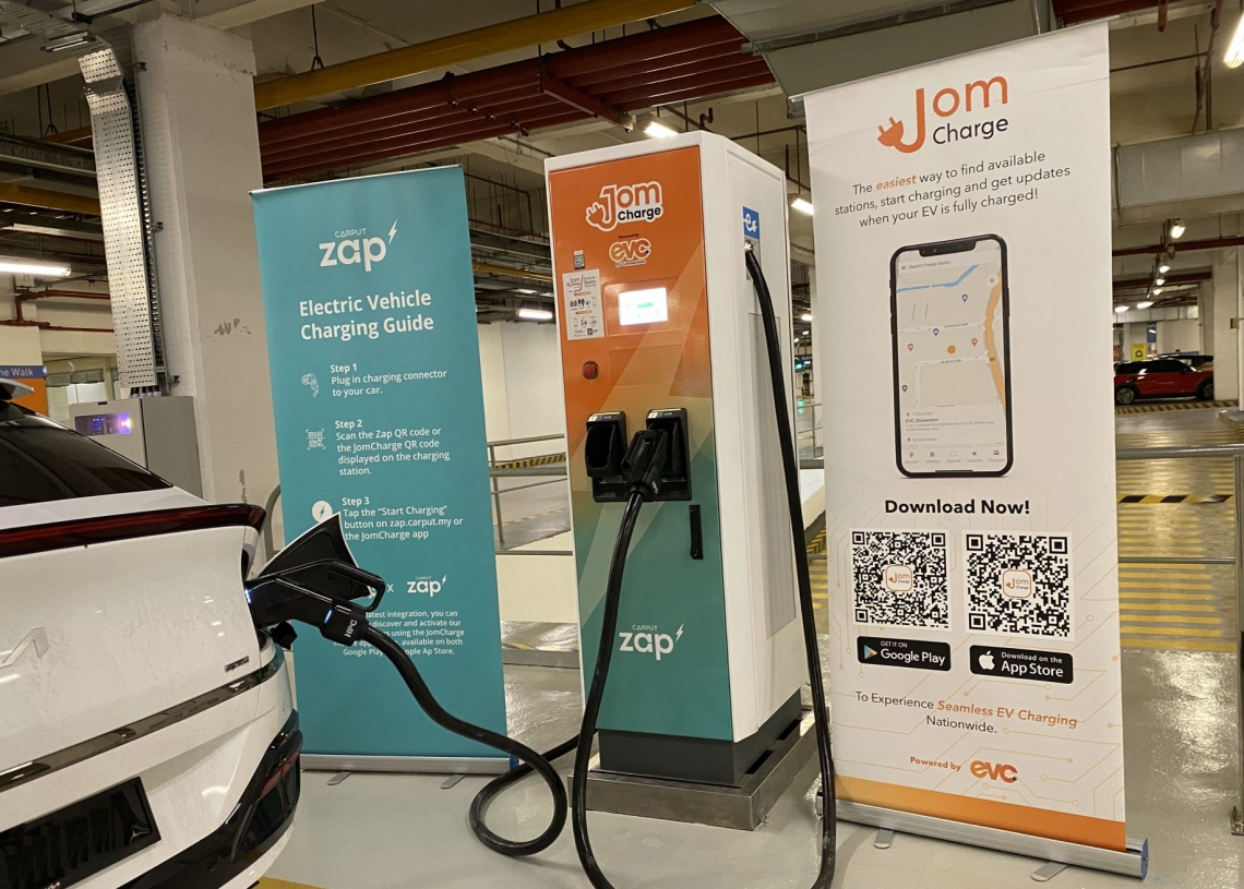 JomCharge and Carput Zap deploy 180kW DC fast charger at The Curve ...