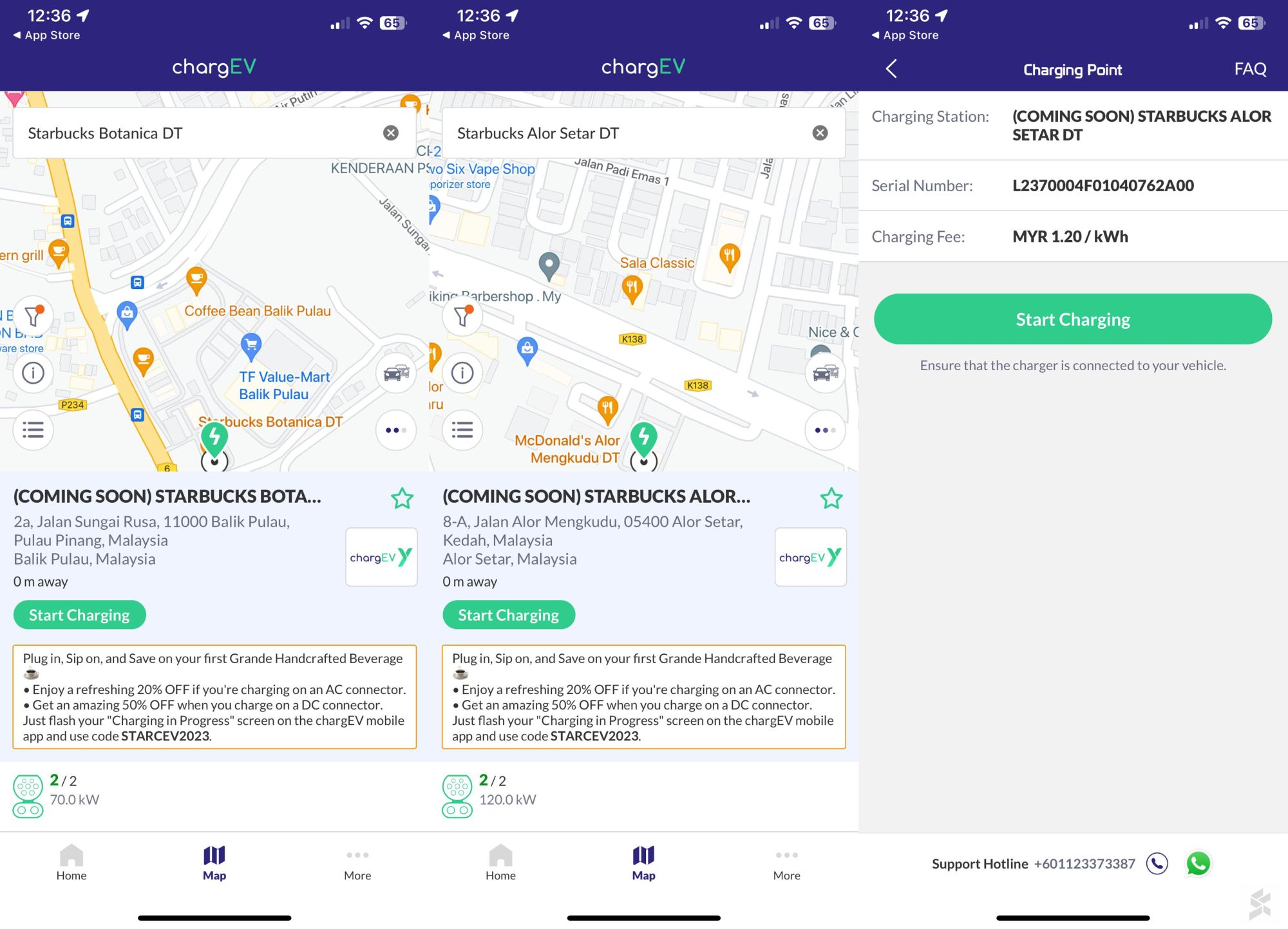 ChargEV deploys DC charger at Starbucks Botanica, first DC charger at ...